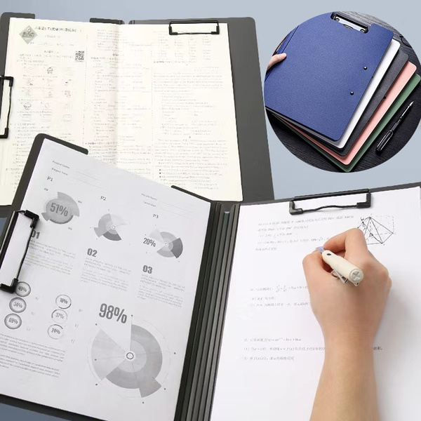 A4 File Folder Clipboard Writing Pad Memo Clip Board Double Clips ...