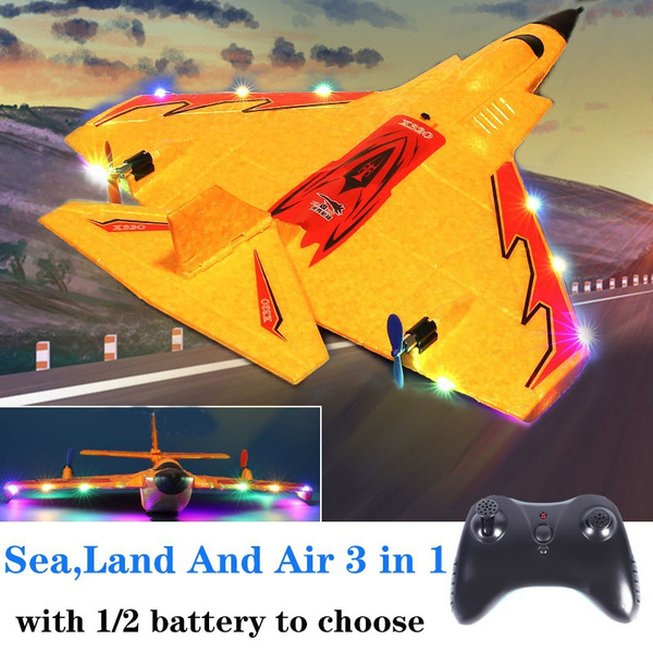 RC Plane 2.4G Electric Fixed Wing Airplane Sea Land And Air 3 in 1 ...
