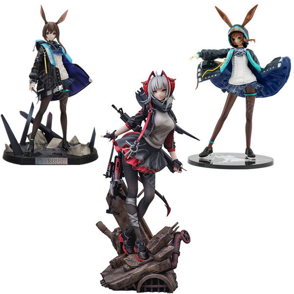 Arknights W Anime Game Figure Arknights Amiya Rabbit Ears Action Figure ...