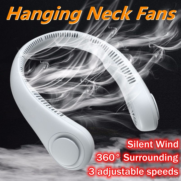 Portable Bladeless Neck Fan Handsfree Mini Fans USB Rechargeable Fans ...