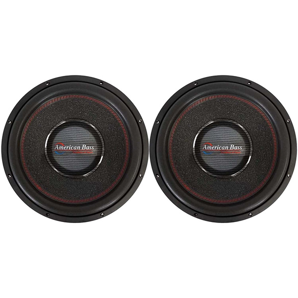 Lot of (2) American Bass HAWK 15 Inch Dual 4 Ohm Voice Coil 3000 Watt ...