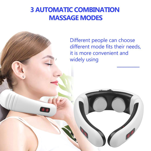 Electric Pulse Neck Massager Back Massager Infrared Heating Pain Relief ...