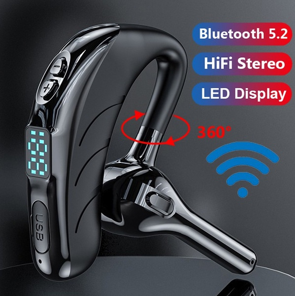 Long Standby Business Headset Wireless Bluetooth5.2 Earphone Waterproof ...
