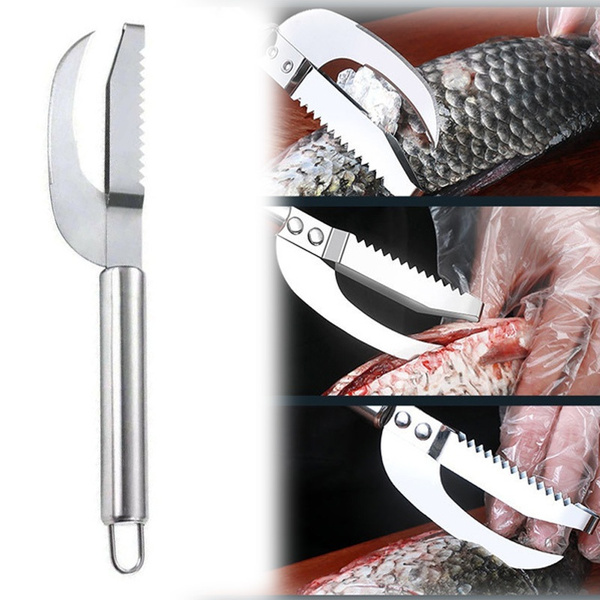 3-in-1Fish Scale Knife Cut/Scrape/Dig tool Stainless Steel Fish Scale ...