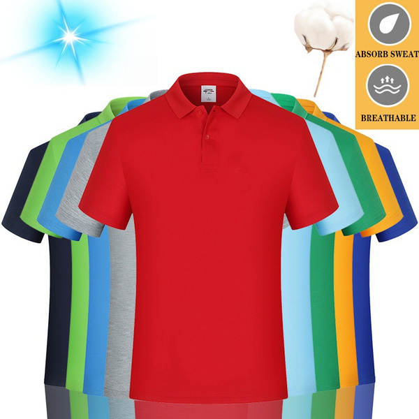 Men's Dry Fit Causal Cotton（65% Cotton & 35% Polyester ）Polo Shirt ...