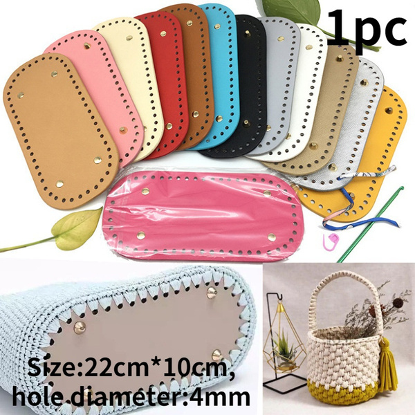 22cmx10cm Oval Shape PU Leather Bottom Base Women's Handbag Retro Style ...