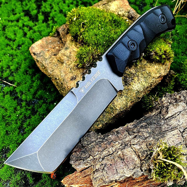 Fixed Blade Tactical Knife with Sheath, Durable 420HC Steel Blade ...