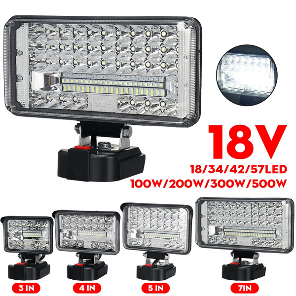 500W/300W/200W/100W 57 Beads 21V/18V LED Working Light Large Power High ...