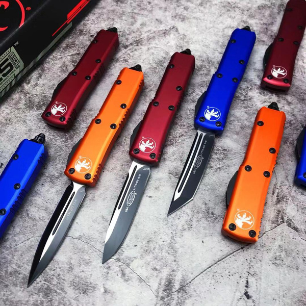 Microtech UTX85 Ultratech AUTO OTF Knife 3.46" D2 stainless steel Satin ...