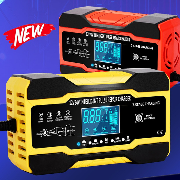 Full Automatic Car Battery Charger 12V Display Smart Battery Charger ...
