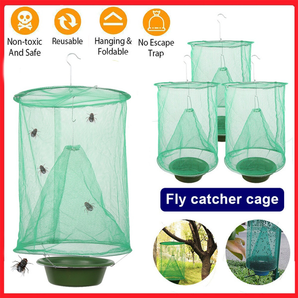3PACK The Ranch Fly Trap Reusable Fly Catcher Killer Cage Net Trap Pest Bug Catch Outdoor | Wish