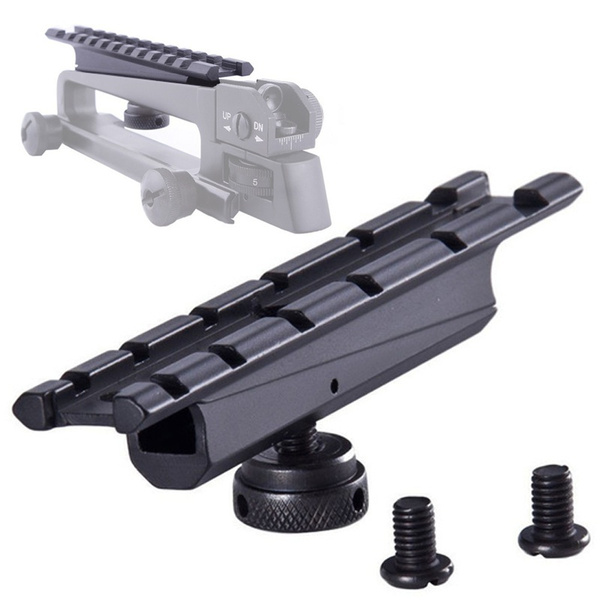 Tactics Metal Detachable Black Carry Handle Dual Apertures Rear Sight ...