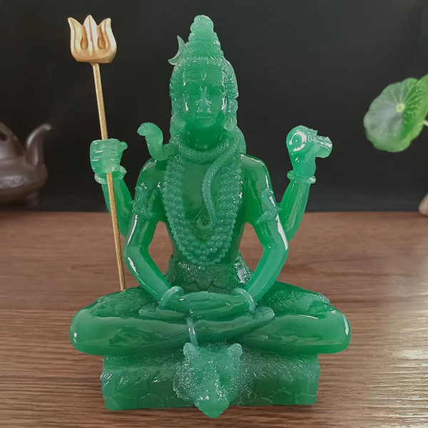 Jade Color Shiva Statue Hindu Ganesha Vishnu Buddha Figurine Sculpture ...