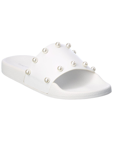 Stuart Weitzman Superstud Leather Pool Slide | Wish