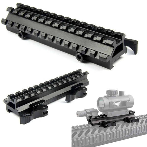 QD Quick Release 14 Slot Double Dual Picatinny Rail 20mm Standard ...