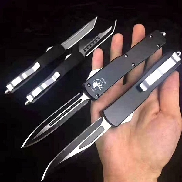 Military Double Action Automatic Straight Out OTF Knife Aviation ...