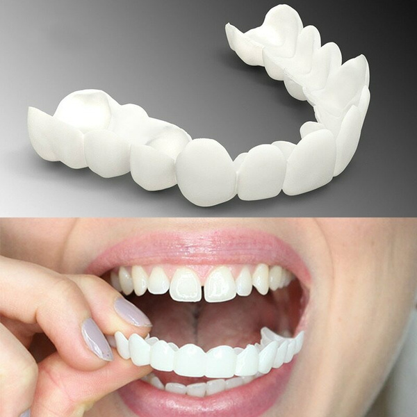 2022 6 Gens Newest False Teeth Veneer Silicone Top & Bottom Teeth ...