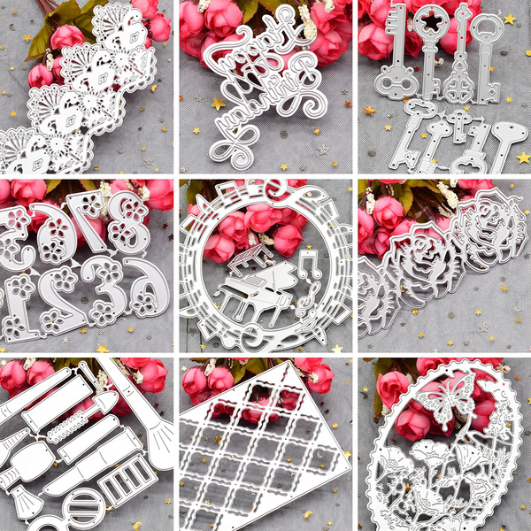 Lace Cutting Dies Background Frame Metal Die Cuts Stencil For DIY Paper ...