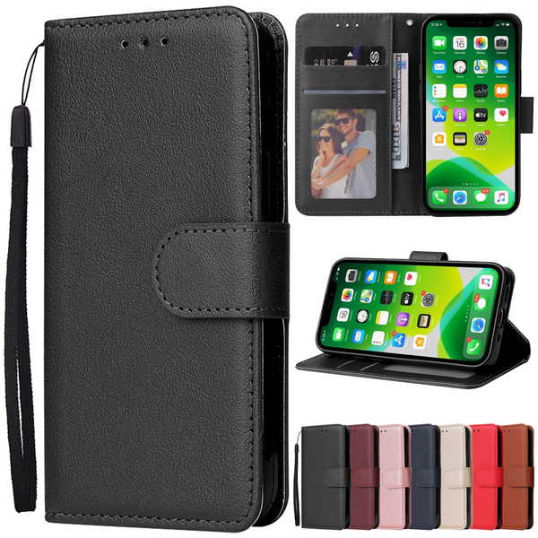 Wallet With Card Slot Stand Hand Rope Flip Leather Case For iPhone 14 ...