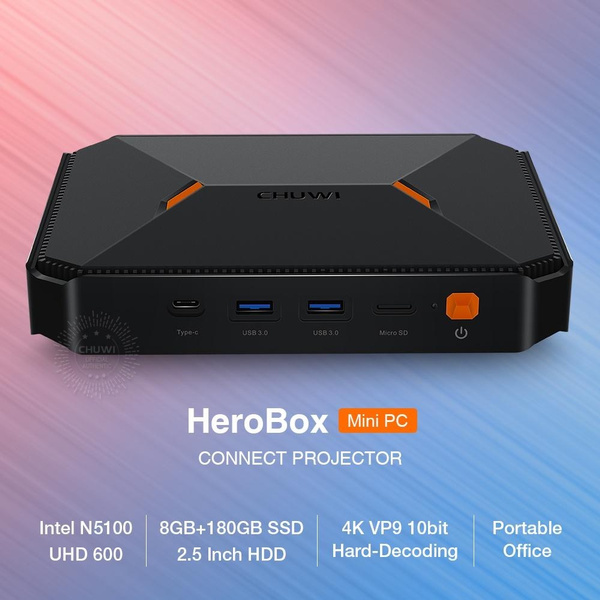 NEW Upgrade CHUWI HeroBox Mini PC Computer 8GB+256GB Intel N5100 CPU ...