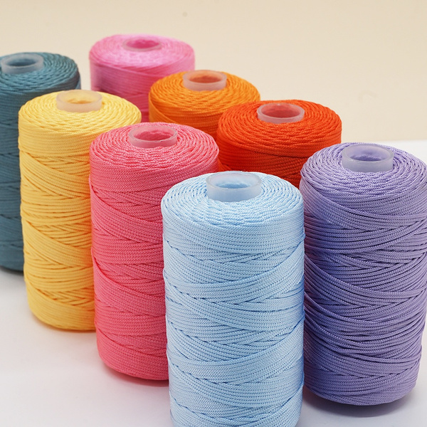 100g/Roll 1.5mm New Summer Crochet Yarn Satin Webbing Designed Blended ...