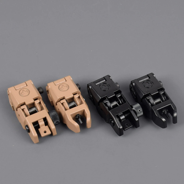 Tactical Metal Folding Front Rear Iron Sight Set Flip Up Sight Fit 20mm ...