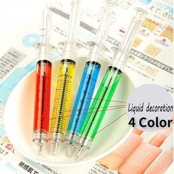 Creative Syringe Syringe Ballpoint Pen Syringe Ballpoint Pen Liquid Pen ...