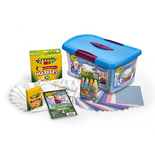 Crayola Disney Frozen Creativity Tub Art Supplies Kit, Over 80 Pieces ...