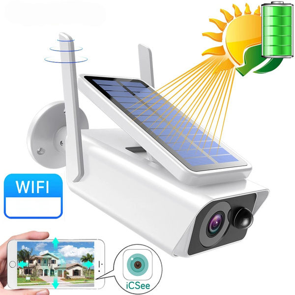 2MP Solar Battery WiFi Camera Outdoor Surveillance Security Camera IP66 ...