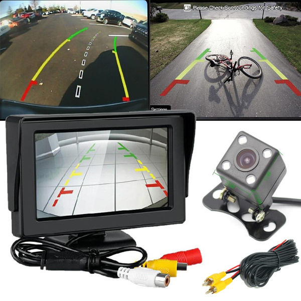 4.3" TFT Car Two-way AV Input Reversing Parking Display LCD Monitor ...