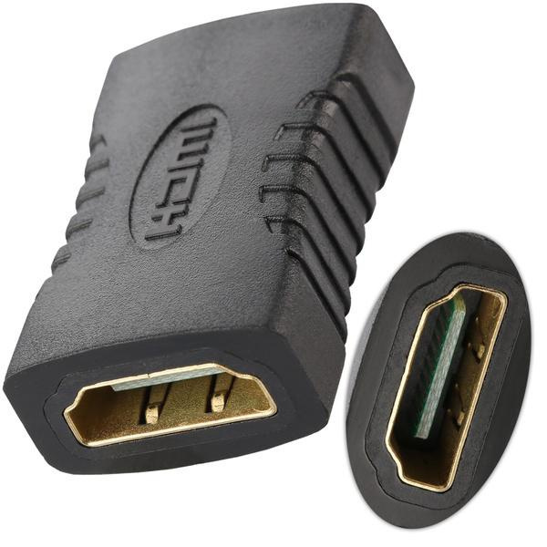 2/5pcs Black HDMI Female To HDMI Female Connector Extender HDMI Cable ...