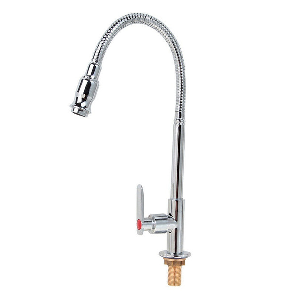 Flexible Chrome Brass Pull Out Spring Kitchen Faucet Swivel Spout Sink ...