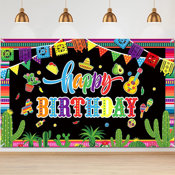 Mexican Party Decorations Fiesta Theme Backdrop Party Banner Mexican ...
