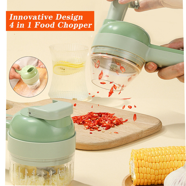 4 in 1 Electric Kitchen Chopper Garlic Masher Meat Grinder Mini Food ...