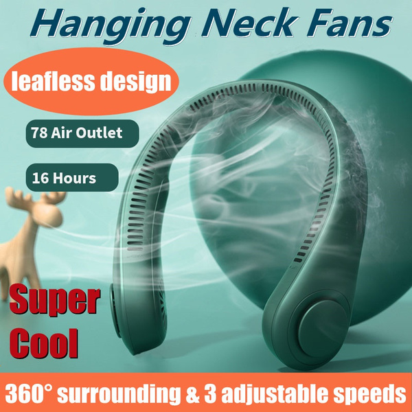 360° Surrounding Portable Neck Fan Hanging Neck Fan Electric Wireless ...