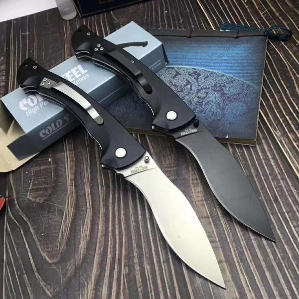 Pocket Cold Steel Rajah II Folding Knife Stainless Steel EDC Kukri ...