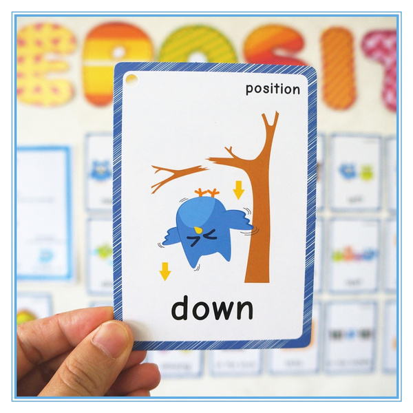 36pcs Positional Preposition Flash Cards English Learning Cards Early ...