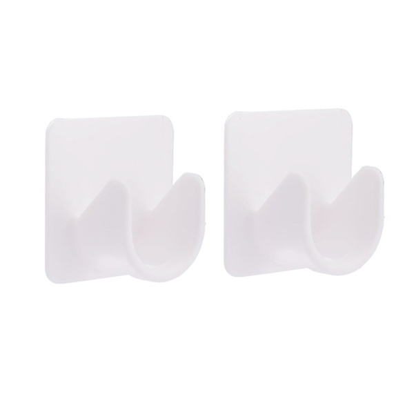 2Pcs Shower Curtain Rod Holder Self Adhesive Telescopic Pole Support ...