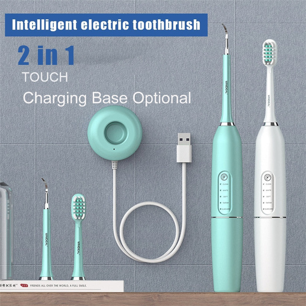 Wireless Tooth Cleaning Electric Ultrasonic IPX7 Toothbrush Remove ...