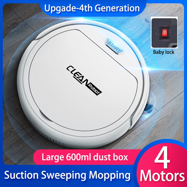 Upgrade 4 Motors Robot Vacuum Cleaner Automatic Smart Sweeper with Baby ...
