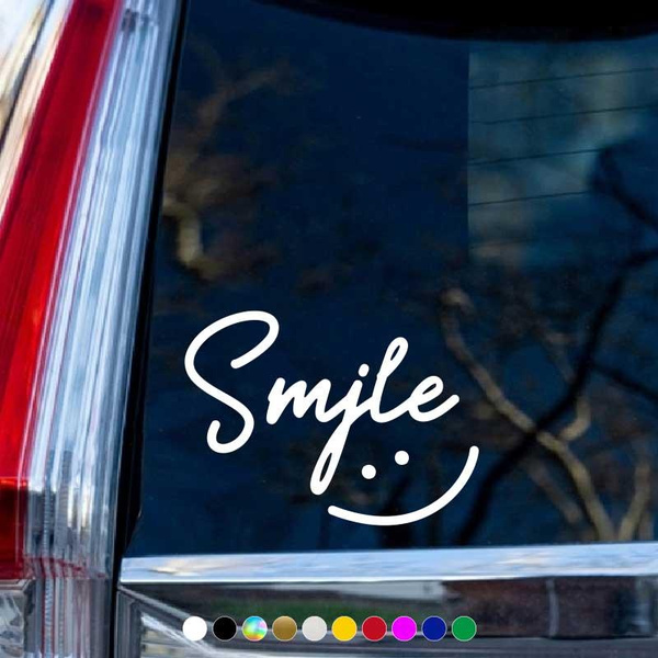 Buy 2 Get 1 Free Smile Car Stickers Fuuny Car Body Bumper Vinyl Decal ...
