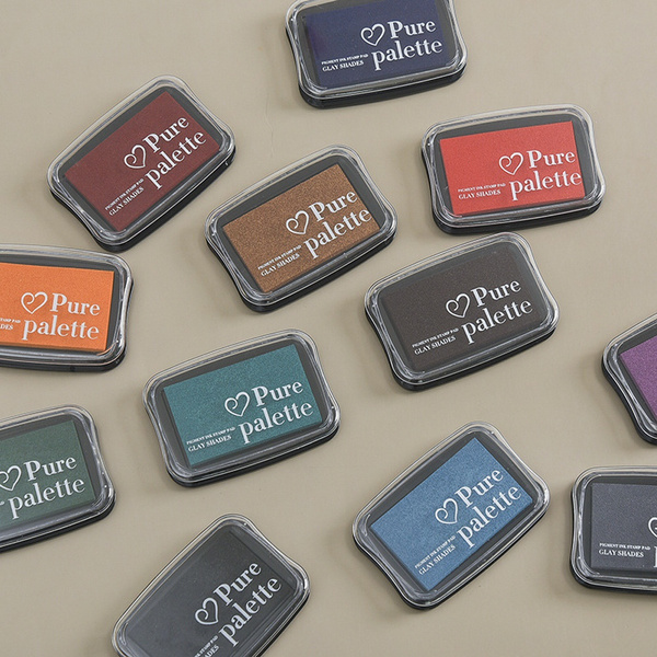 12 Color Transparent Material Color Super Large Ink Stamp Special Ink ...