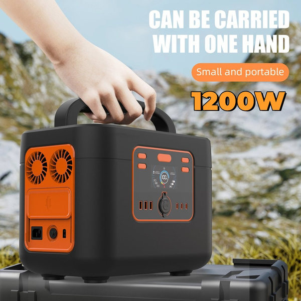 Solar Generator 1200W, Portable Power Station with Type C/40v Lithium ...