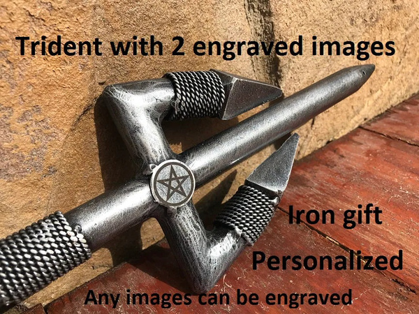 Personalized trident, iron gift, engraved trident, personalized gift ...