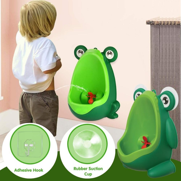 Frog Potty Kids Learning Urinal, Step Stool Flushable Froggy Training ...