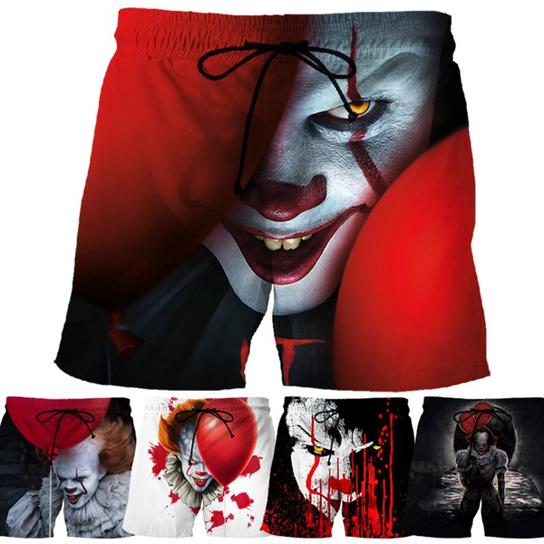 New Men's Horror Movie Clown Return 3D Printed Casual Beach Outdoor ...