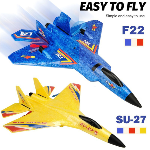 SU-27 / F22 RC Aircraft 2.4G Radio Remote Control Plane EPP Foam Glider ...