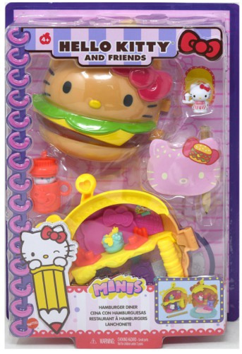 Mattel Hello Kitty Hamburger Diner Compact Playset with Sanrio ...