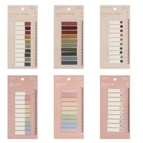 3Sets Sticky Index Tabs PET Flags Tabs Page Markers Paper Index ...