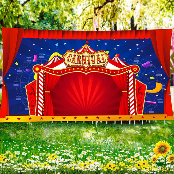 Big Circus Theme Party Decorations Carnival Circus Tent Backdrop Party ...